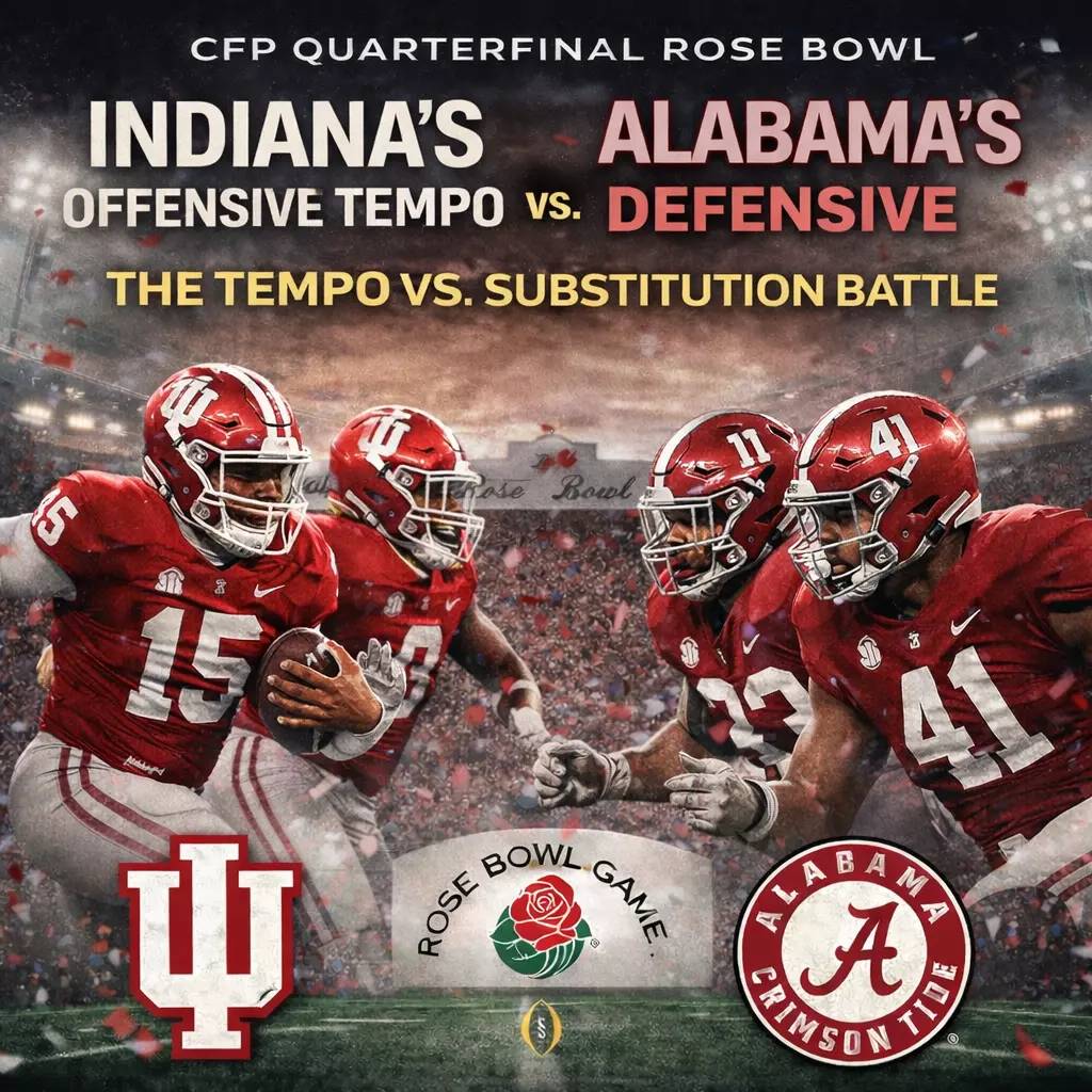 Indiana Offensive Tempo vs Bama Defensive Substitutions